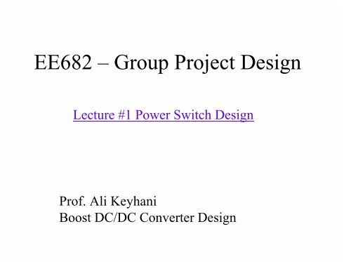 Boost Converter Design