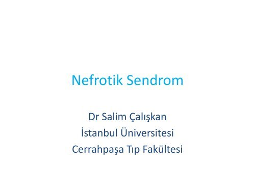 Nefrotik Sendrom