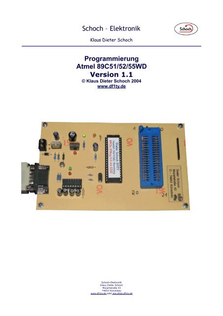 Programmierung Atmel 89C51/52/55WD Version 1.1 - Df1ty
