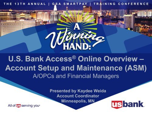 U.S. Bank Access® Online Overview – Account Setup and ...