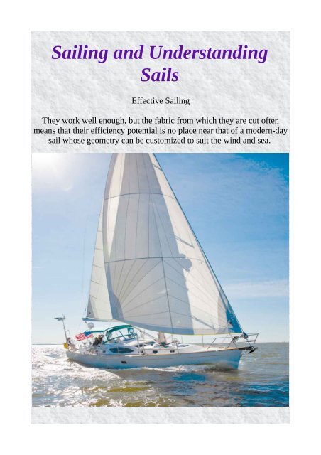 Sailing and Understanding Sails