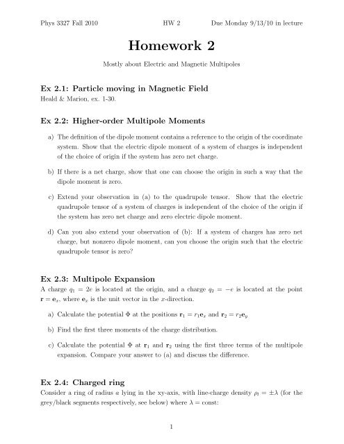 HW2 - Itai Cohen Group