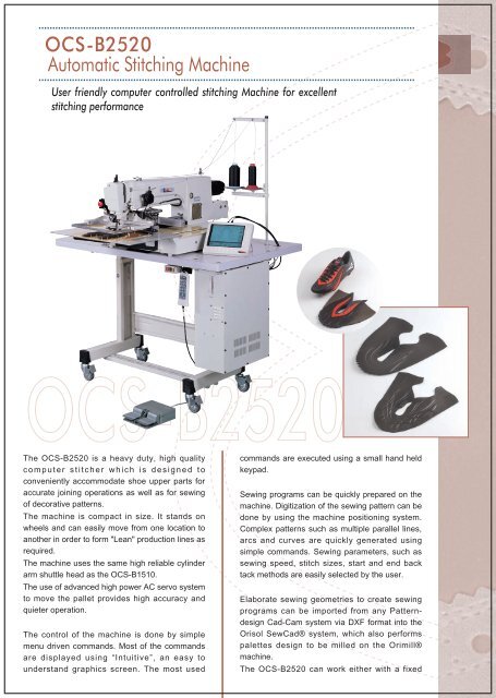 Automatic Stitching Machine OCS-B2520 - Orisol