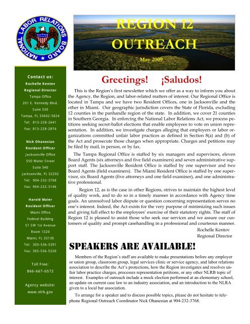 REGION 12 OUTREACH - National Labor Relations Board