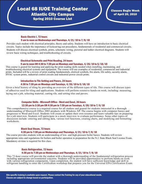 Local 68 IUOE Training Center - IUOE Local 68