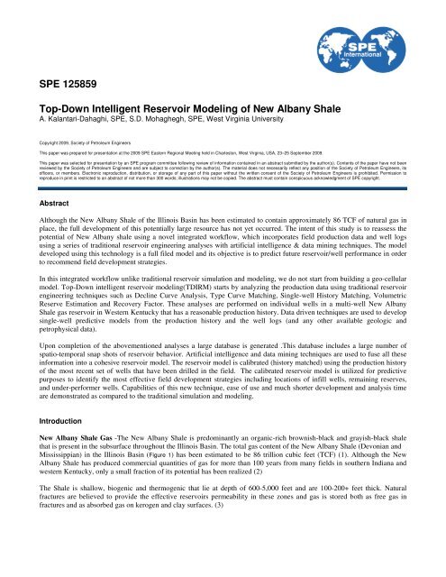 Top-Down Intelligent Reservoir Modeling of New Albany Shale A ...
