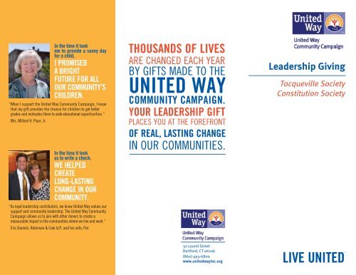 United Way Community Campaign Leadership Giving