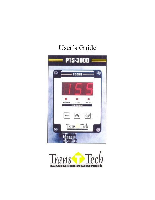 PTS-3000 User Guide 01-02 rev tp PDF - TransTech Systems Inc.
