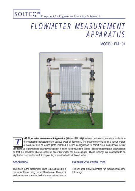 FLOWMETER MEASUREMENT APPARATUS - Solution Engineering