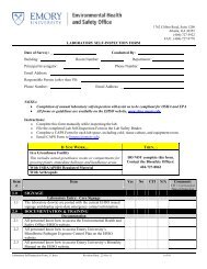 Laboratory Self Inspection Form