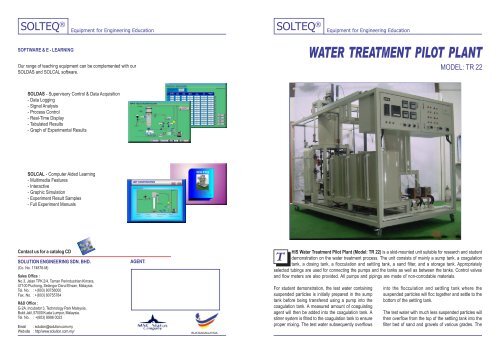 WATER TREATMENT PILOT PLANT - Solution Engineering
