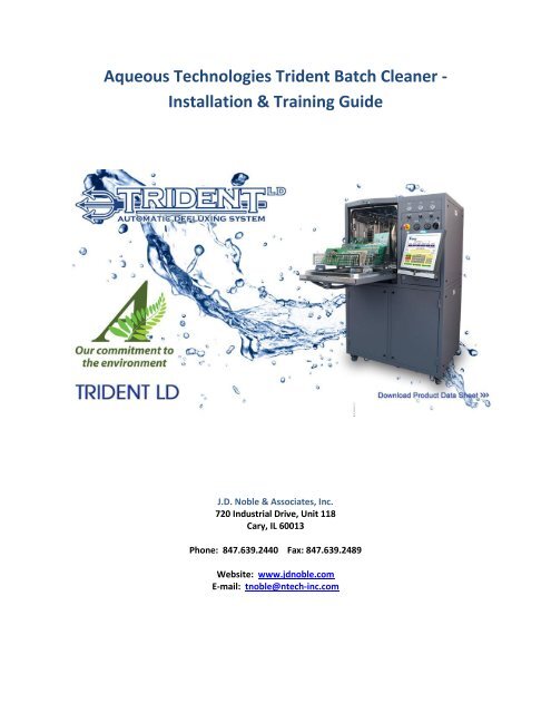 Aqueous Technologies Trident Batch Cleaner - Installation & Training