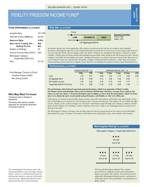 Fund Fact Sheet Prototype