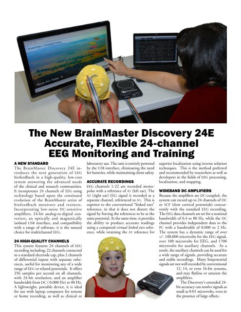 The New BrainMaster Discovery 24E Accurate, Flexible 24-channel ...