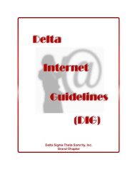 PROTOCOL AND TRADITIONS 101 - Delta Sigma Theta Sorority. Inc.