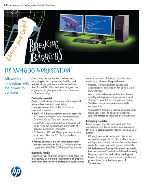 HP XW4600 WORKSTATION