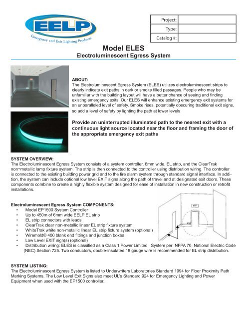ELES - Electroluminescent Egress System - Eelp