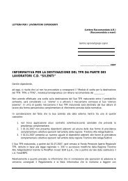 Modulo per la destinazione del TFR - ARCA Previdenza