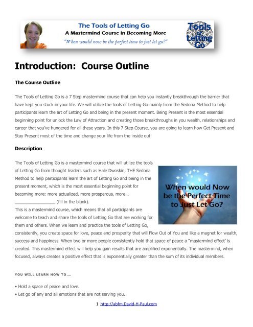 Introduction: Course Outline