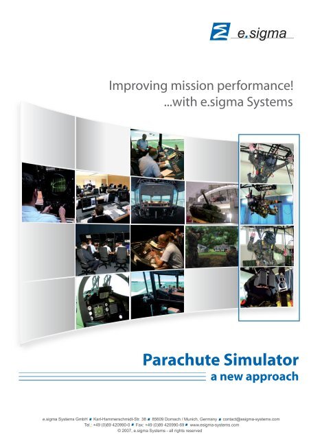 Parachute Simulator a new approach - e.sigma Systems