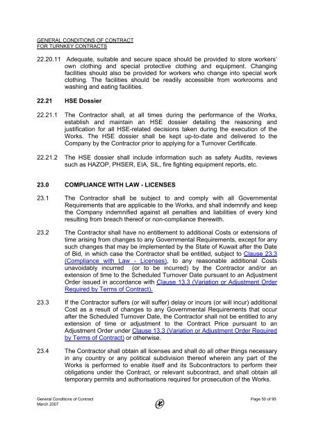 GENERAL CONDITIONS OF CON