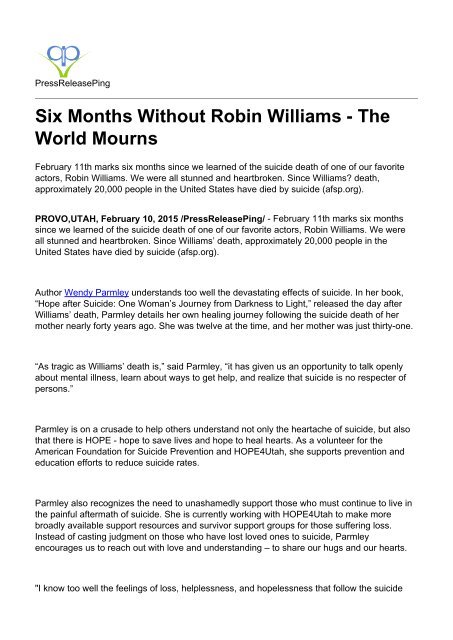 Six Months Without Robin Williams - The World Mourns