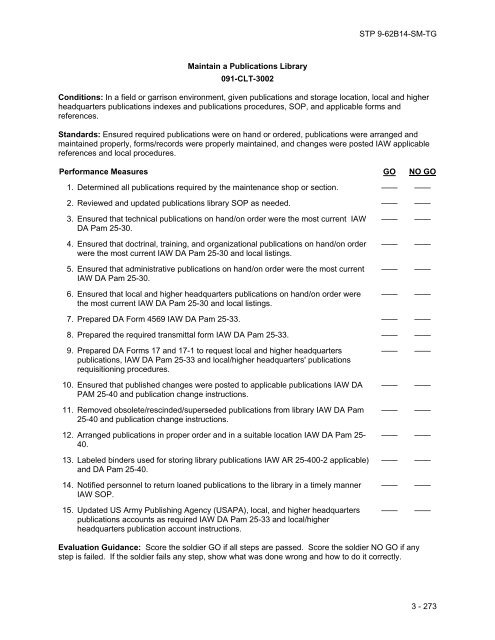 STP 9-62B14-SM-TG Subject