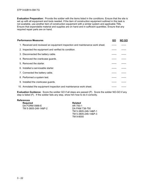 STP 9-62B14-SM-TG Evaluat