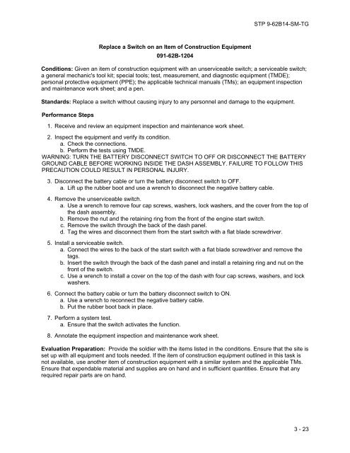 STP 9-62B14-SM-TG Evaluat