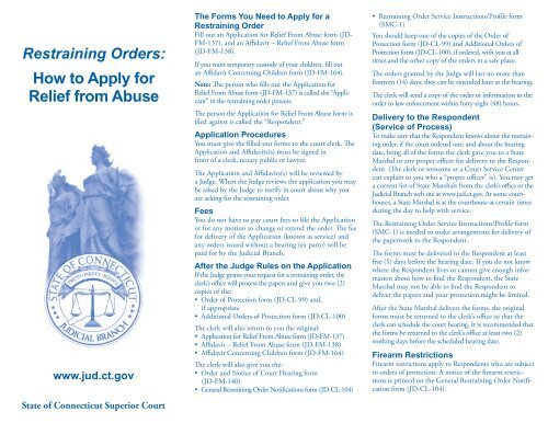 Restraining Orders How To Apply For Relief From Abuse