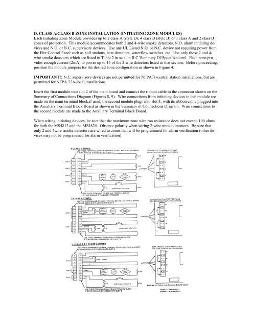 D. CLASS A/CLASS B ZONE INSTALLATION ... - Fire-Lite Alarms