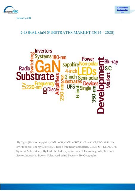 GLOBAL GaN SUBSTRATES MARKET (2014 - 2020)