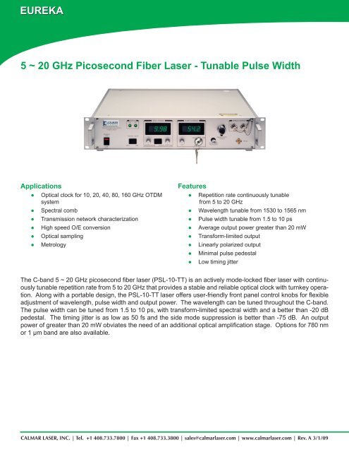 PSL-10-TT - Calmar Laser