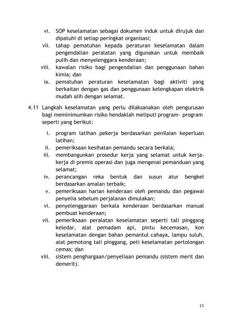 vi. SOP keselamat