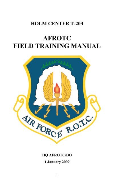 AFROTC FIELD TRAINING MANUAL