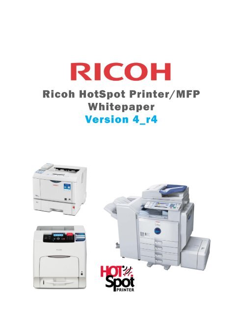 Ricoh HotSpot Printer Security Whitepaper - Ricoh USA