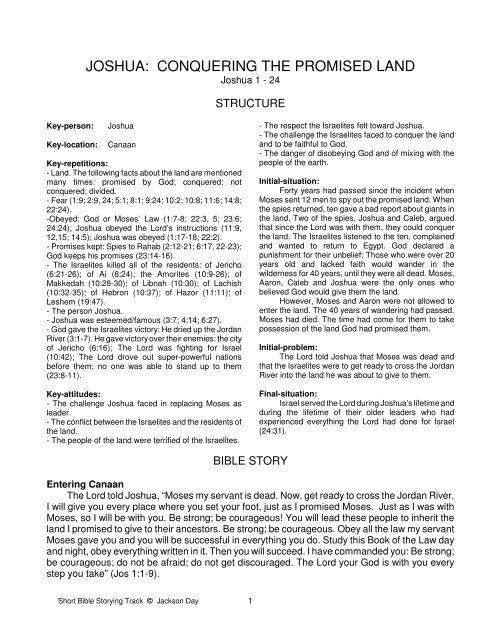 Joshua: Conquering the Promised Land - Bible Storytelling