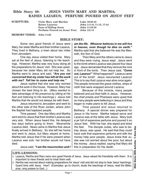 Story Bible Examples