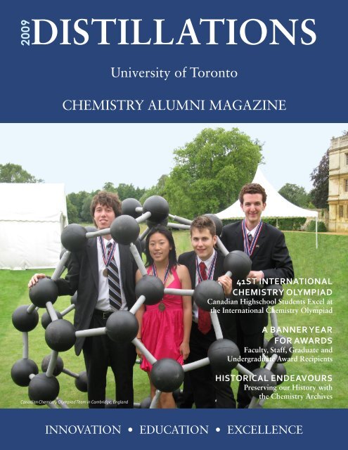 featured in the 2009 Distillations UofT Chemistry Alumni magazine