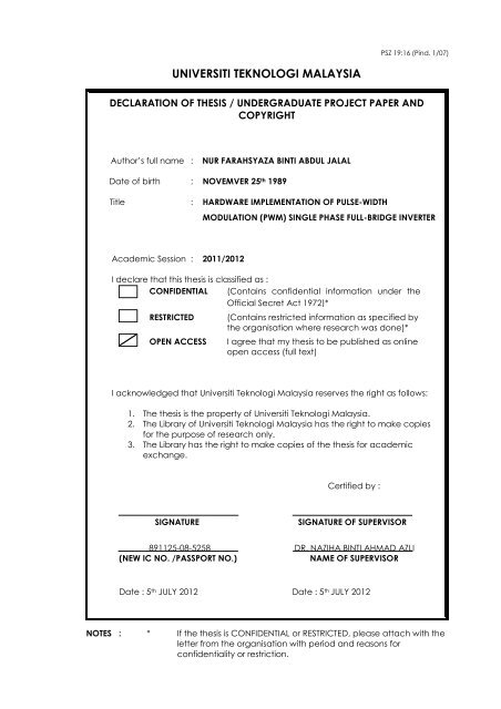 Faculty of Electrical Engineering - Universiti Teknologi Malaysia