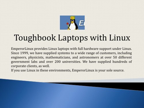 Toughbook Laptops with Linux