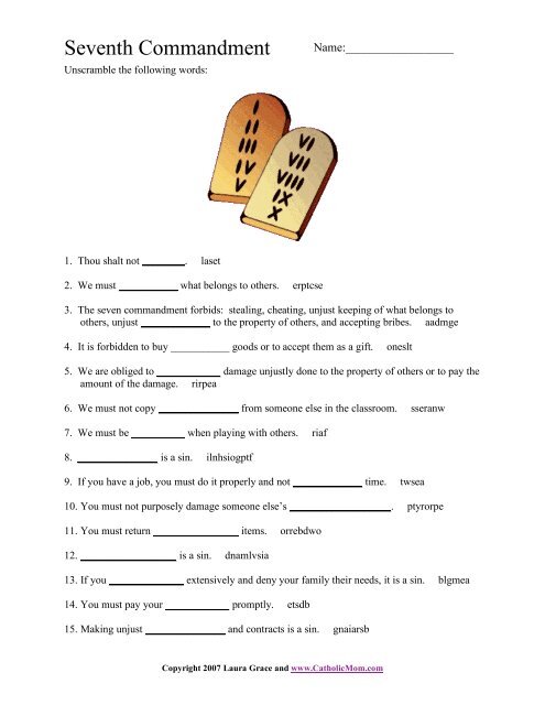 7th Commandment Catholic