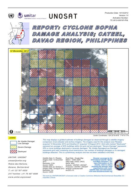UNITAR / UNOSAT unosat@unitar.org Palais des Nations ... - Maps