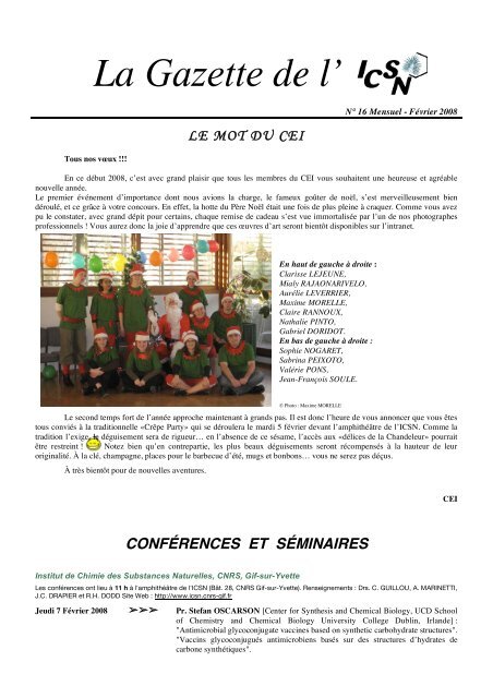 ICSN : un laboratoire à la pointe de la recherche