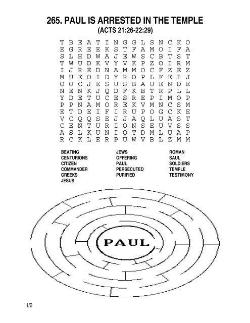 265. PAUL IS ARRESTED IN