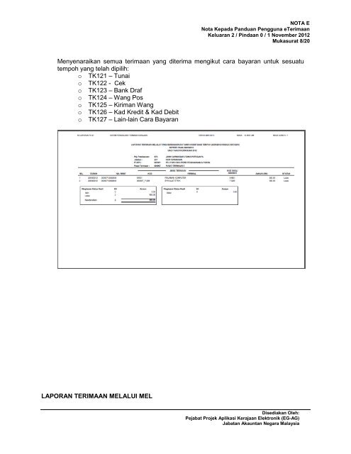NOTA E Nota Kepada Pandua