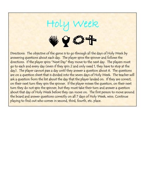 Holy Week File Folder Game - Catholic Mom