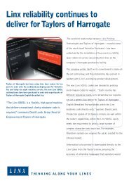 Linx SL302 - Linx Printing Technologies