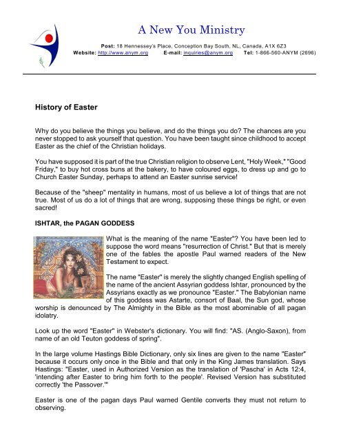 Origin Of Easter