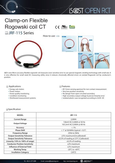 Clamp-on Flexible Rogowski coil CT